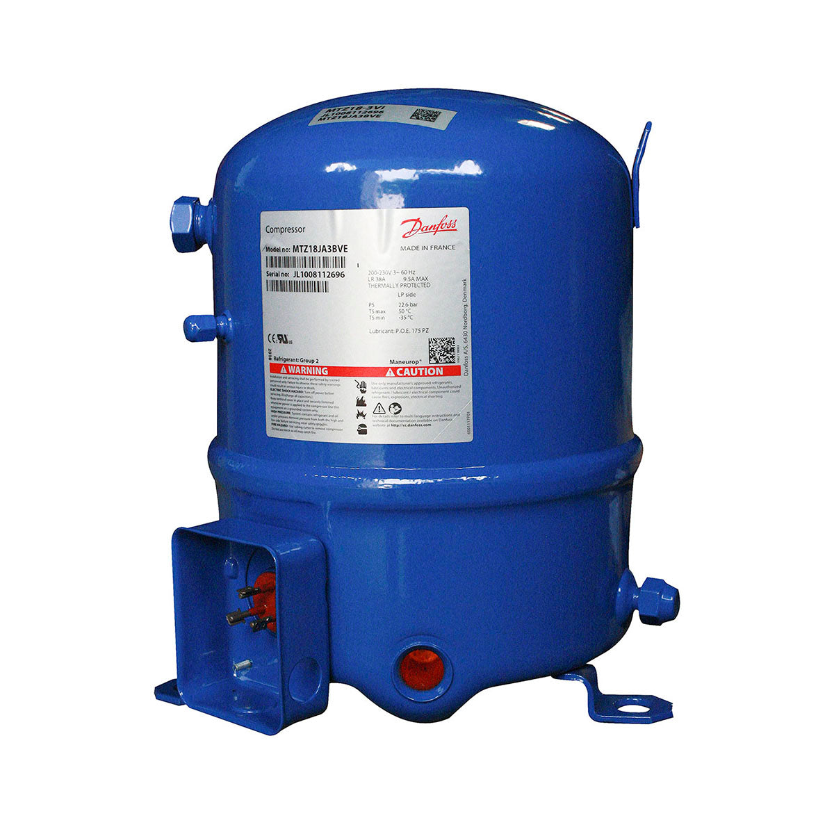 Compresor 5.5Hp R22/R404/R507 220V/3F Mtz64-3Vm Maneurop — CLIDAIR